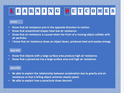 Forces - Air Resistance Explained - Distance Learning and Homeschool ...