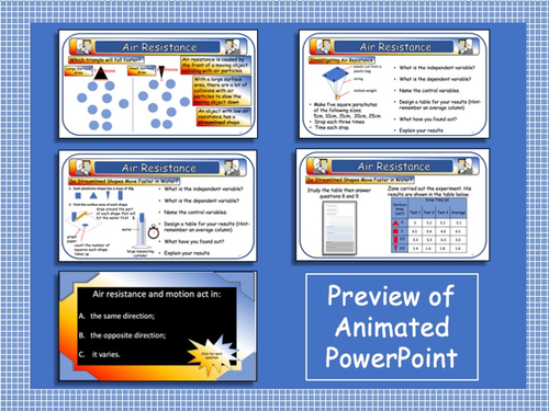 Forces - Air Resistance Explained - Distance Learning and Homeschool ...
