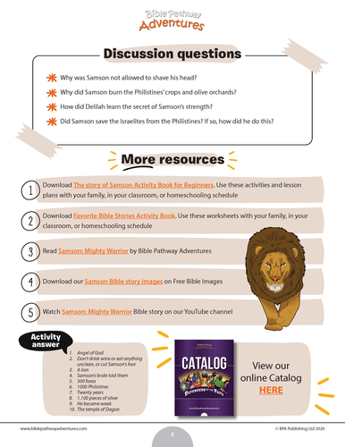 FREEBIE: Samson Bible quiz | Teaching Resources