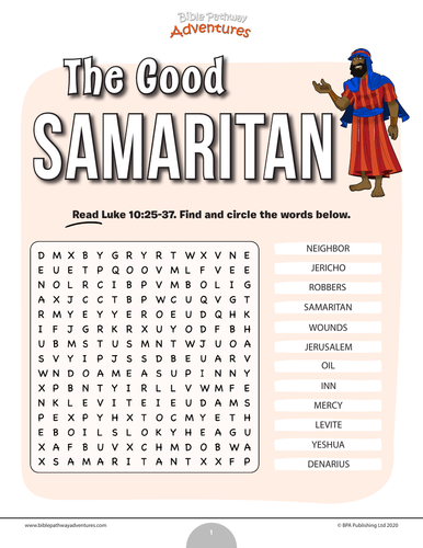 FREEBIE: The Good Samaritan word search puzzle | Teaching Resources