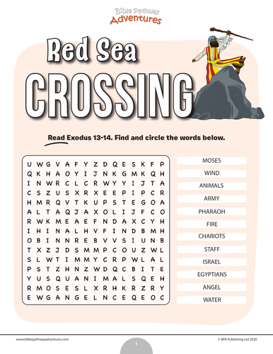 FREEBIE: Red Sea crossing word search puzzle | Teaching Resources