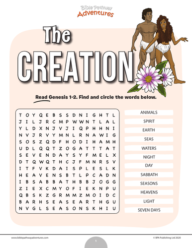 FREEBIE: The Creation word search puzzle | Teaching Resources