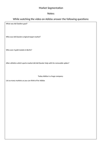 OCR Business Studies - Market Segmentation - 11 slides (1-2 lessons ...