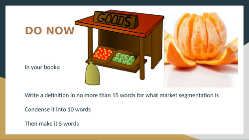 OCR Business Studies - Market Segmentation - 11 slides (1-2 lessons ...