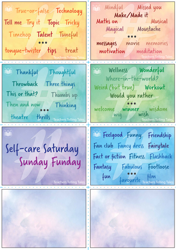 Themes of the Week, ideas for each day | Teaching Resources