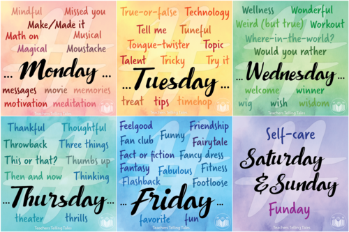 Themes of the Week, ideas for each day | Teaching Resources