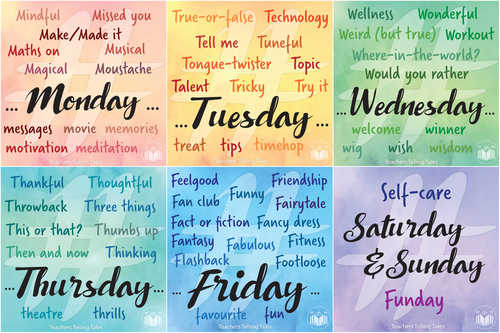 Themes of the Week, ideas for each day | Teaching Resources