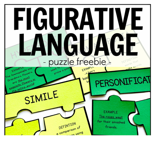 Figurative Language Puzzles | Teaching Resources
