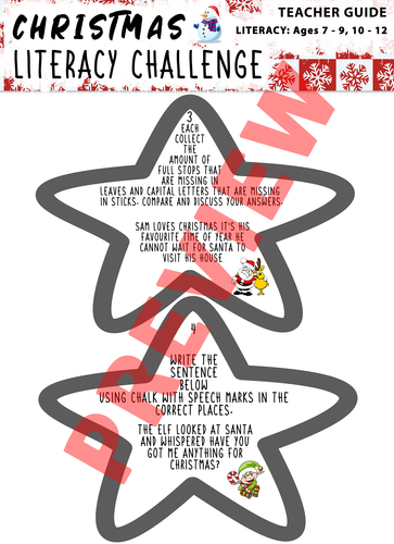 Christmas Literacy Challenge: Years 3 - 5 | Teaching Resources