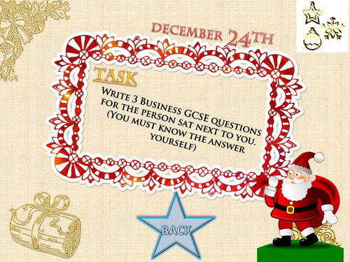 Business + Christmas Advent Calendar | Teaching Resources