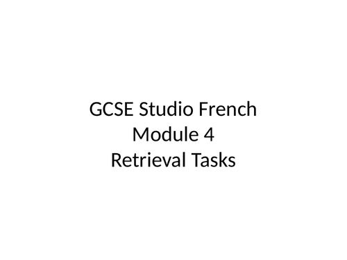 Studio GCSE French Mod 4 Resources Bundle | Teaching Resources