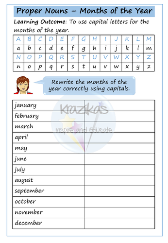Entry Level 1 Functional Skills English - Writing - Capital Letters ...
