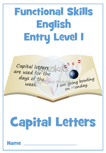 Entry Level 1 Functional Skills English - Writing - Capital Letters ...