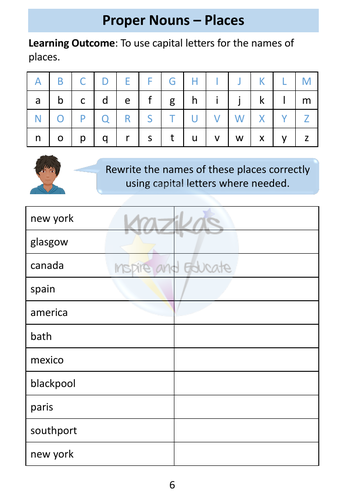 Entry Level 1 Functional Skills English - Writing - Capital Letters ...