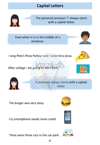 Entry Level 1 Functional Skills English - Writing - Capital Letters ...