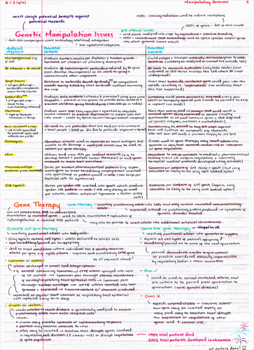 OCR A Level Biology Manipulating Genomes Revision Poster | Teaching ...