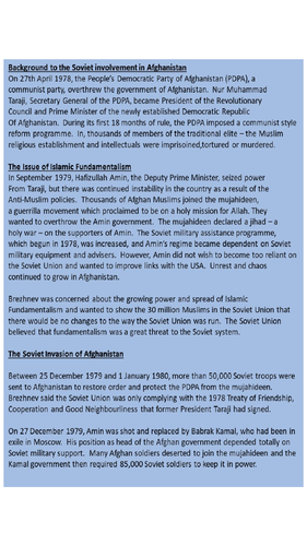 The Soviet Invasion of Afghanistan | Teaching Resources