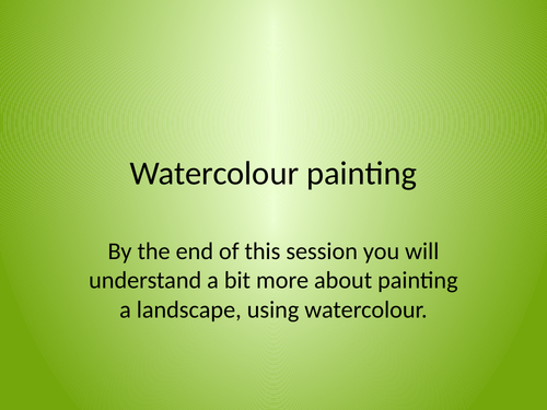 Introduction to watercolour | Teaching Resources