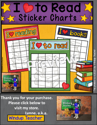 Reading Sticker Charts | Teaching Resources