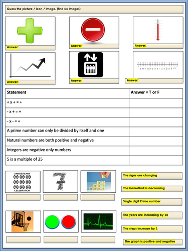 Maths Work Booklet - Numbers | Teaching Resources
