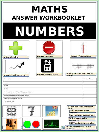 Maths Work Booklet - Numbers | Teaching Resources