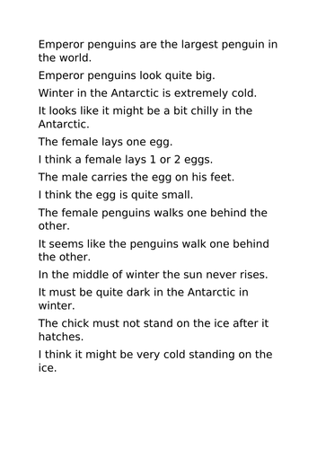 Antartica emporer penguin smart note book and comprehension | Teaching ...