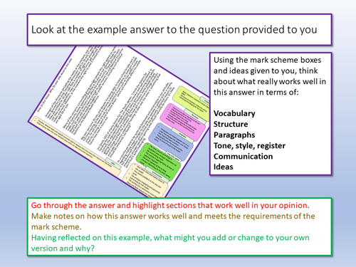 Edexcel English Language Paper 2 Section B | Teaching Resources