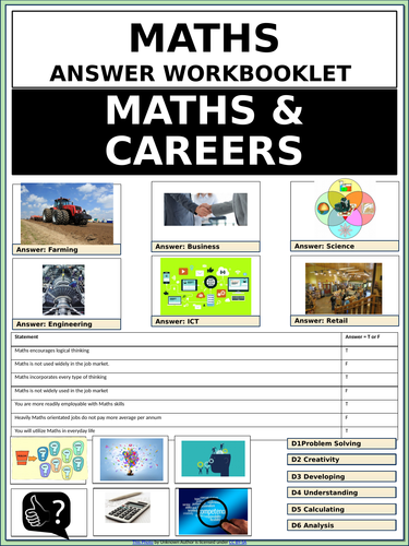 Maths Work Booklet + Careers | Teaching Resources