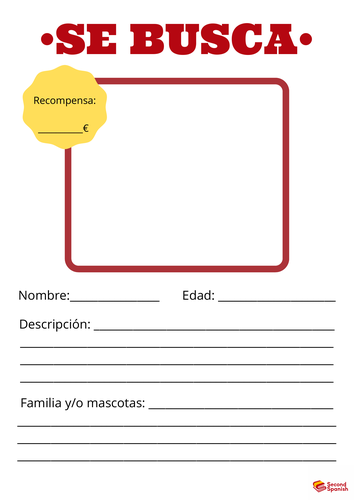 Poster "Se busca" (Wanted) | Teaching Resources