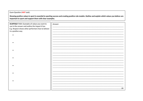 Revision task sheets for OCR Sport Studies RO51 x4 (exam unit ...