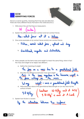 Identifying Forces - Worksheet | Teaching Resources
