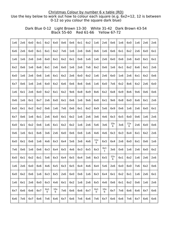 3, 4 and 6 x table Christmas Colour By Number (5 worksheets) | Teaching ...