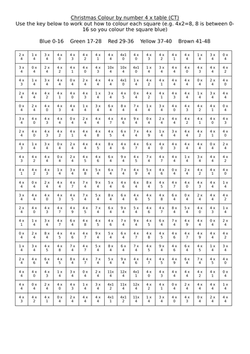 3, 4 and 6 x table Christmas Colour By Number (5 worksheets) | Teaching ...