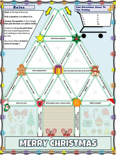 Christmas Geography Puzzle Work Book | Teaching Resources