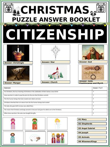 Christmas Citizenship Activities | Teaching Resources