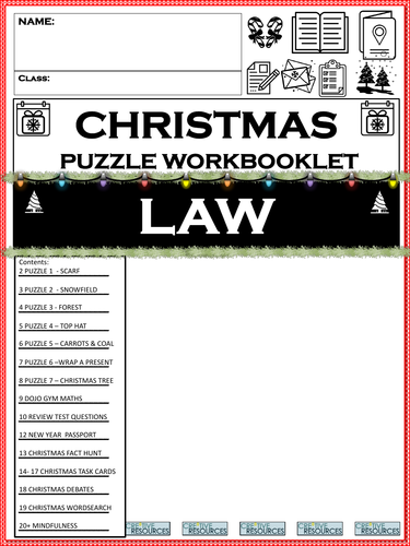 Law Christmas Activities | Teaching Resources