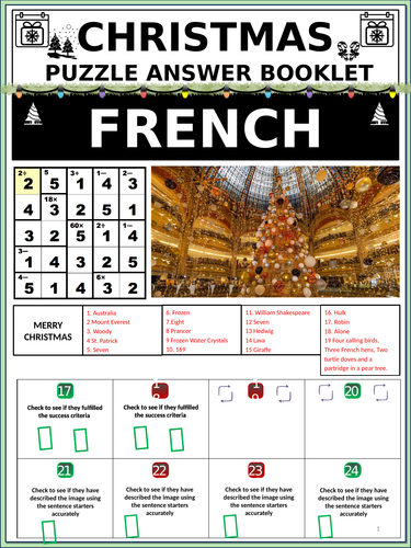 French MFL Noel Christmas Activities | Teaching Resources