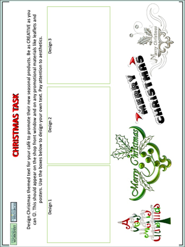 D&T Christmas Puzzle Work Book | Teaching Resources