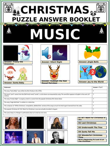 Music Christmas Activities | Teaching Resources
