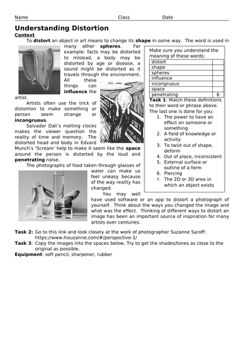 Distortion and photography | Teaching Resources
