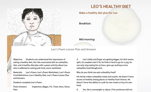 Healthy Eating - Poem Activity, Worksheet and Lesson (UK) | Teaching ...