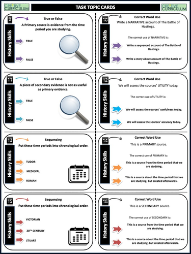 History Topic Cards KS3 and GCSE | Teaching Resources