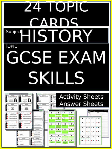 History Topic Cards KS3 and GCSE | Teaching Resources