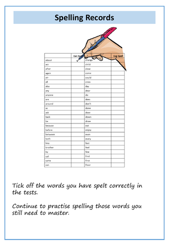 English Functional Skills - Entry Level 1 Spelling Tests | Teaching ...