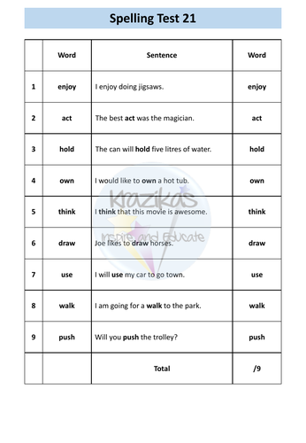 English Functional Skills - Entry Level 1 Spelling Tests | Teaching ...