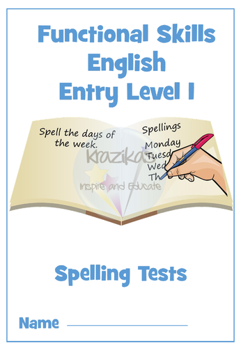English Functional Skills - Entry Level 1 Spelling Tests | Teaching ...