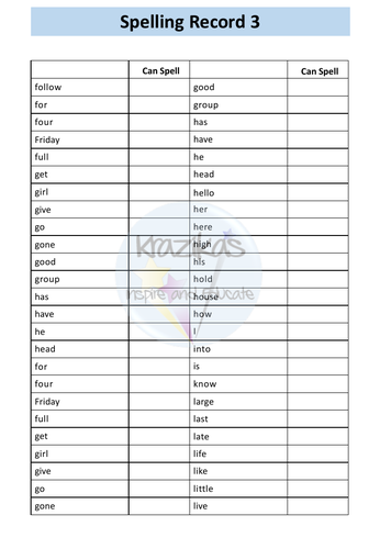 English Functional Skills - Entry Level 1 Spelling Tests | Teaching ...