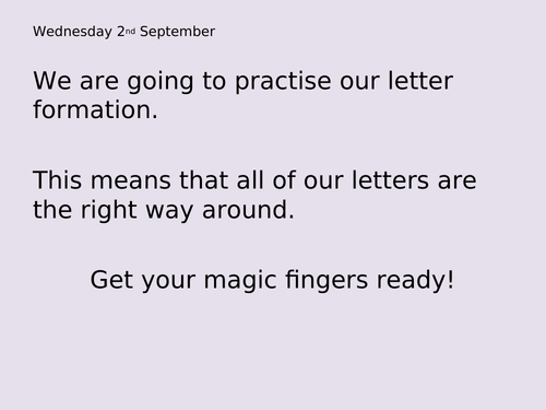 RWI letter formation practise and capital letter formation / names EYFS ...