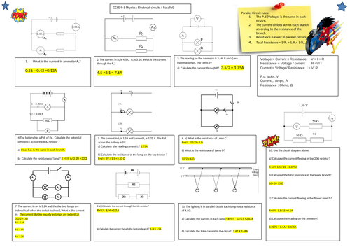 series and parallel circuits GCSE | Teaching Resources