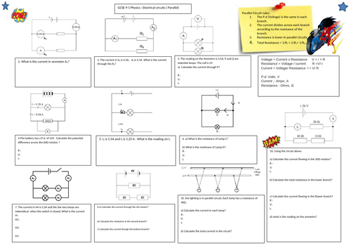 series and parallel circuits GCSE | Teaching Resources